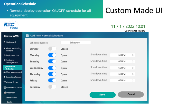 AMS (Administration and Monitoring System) – HKC Website